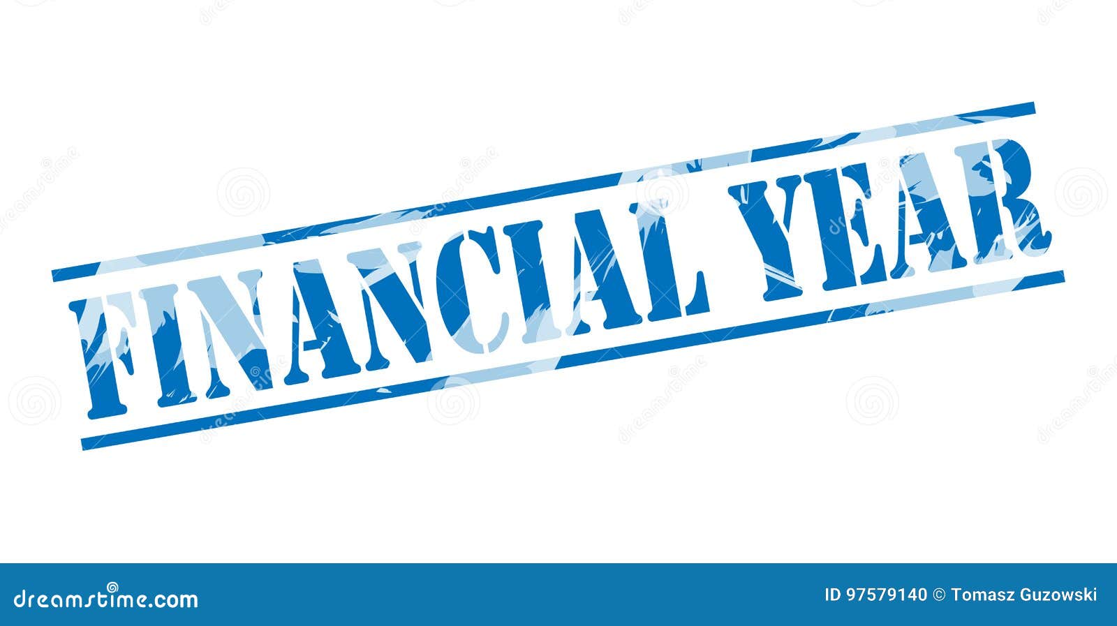 Financial year blue stamp stock illustration. Illustration of financial ...