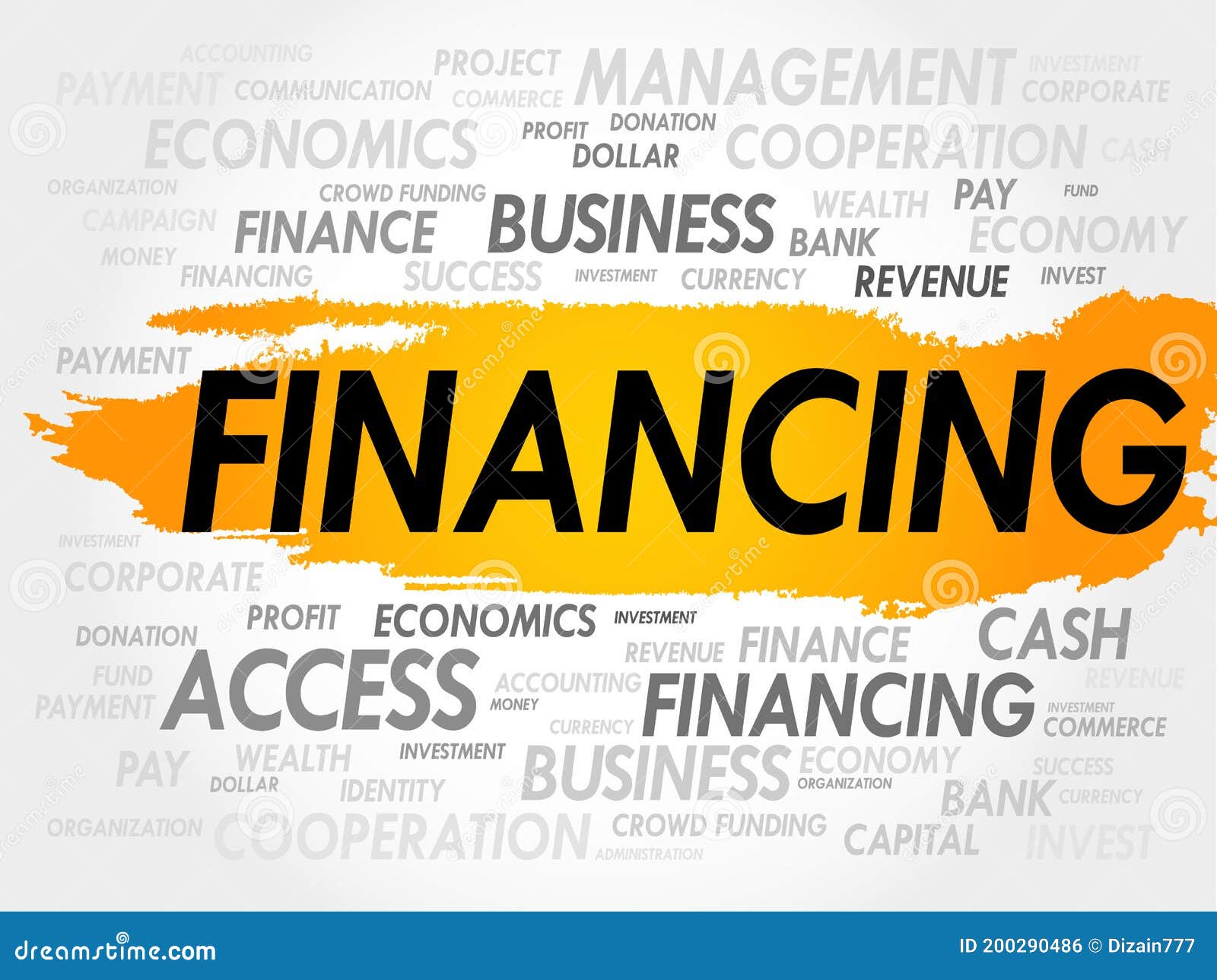 FINANCING word cloud stock illustration. Illustration of company - 200290486