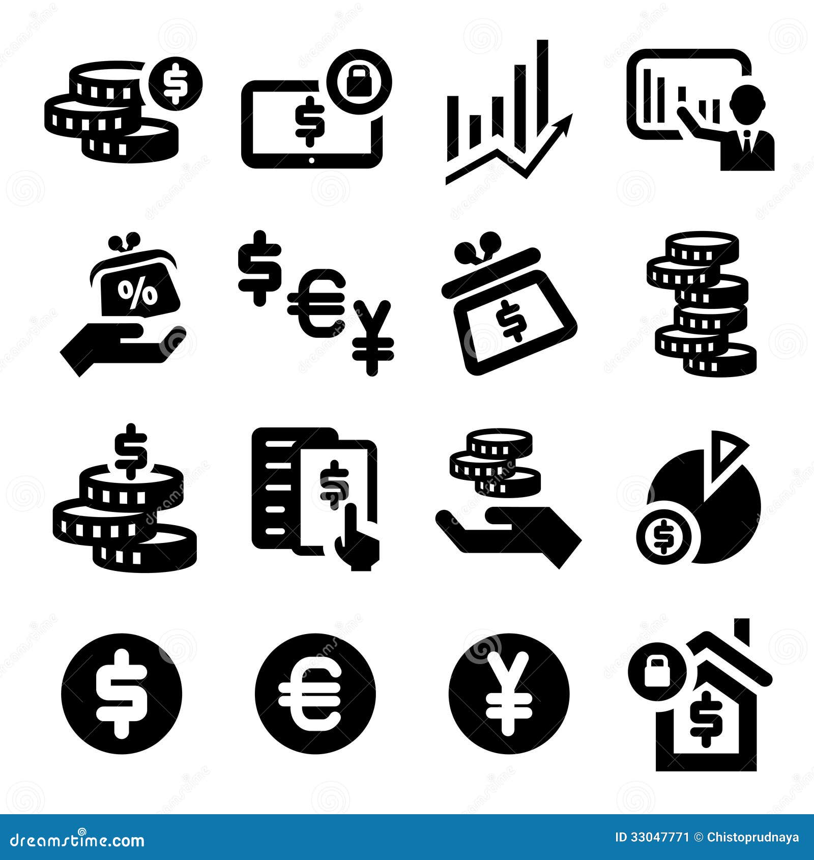 Finanzas iconos fijados ilustración del vector. Ilustración de finanzas ...