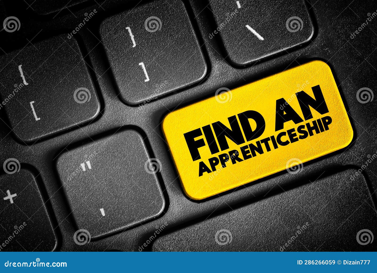 Find an Apprenticeship Text Concept Button on Keyboard for ...