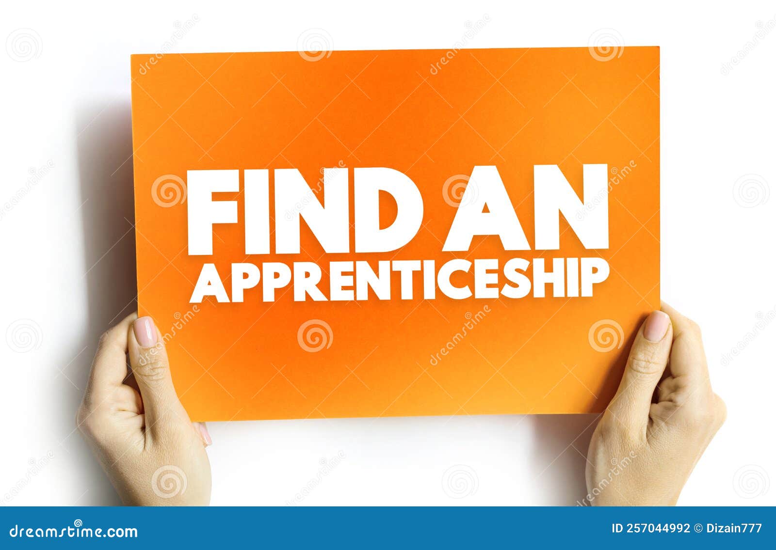 Find an Apprenticeship Text Concept on Card for Presentations and ...