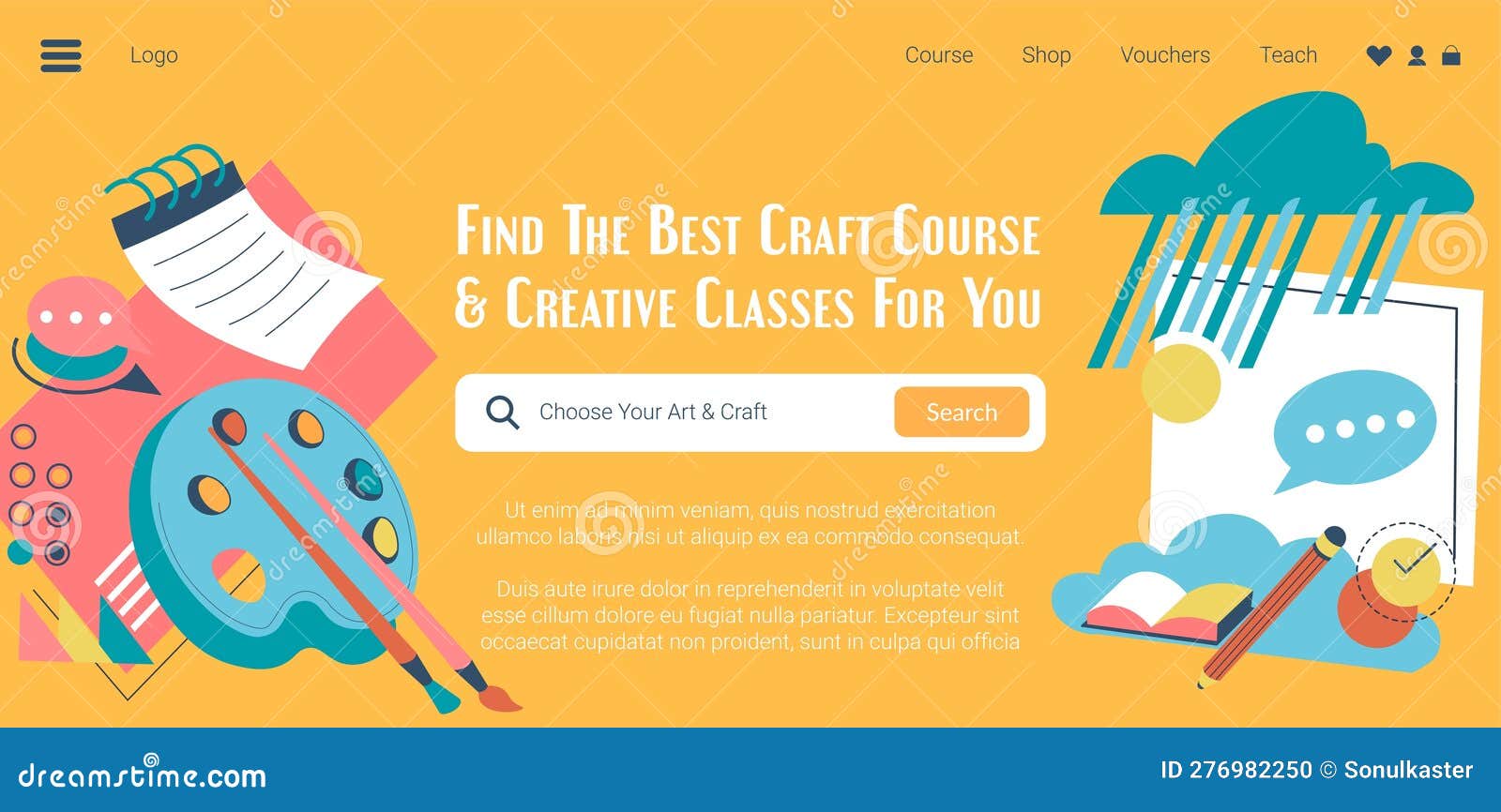 Find Best Craft Course and Creative Classes Web Stock Vector ...