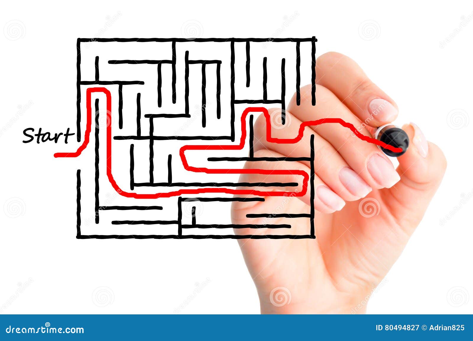 Find a Better Solution or Shortcut Concept with Maze Stock Image ...