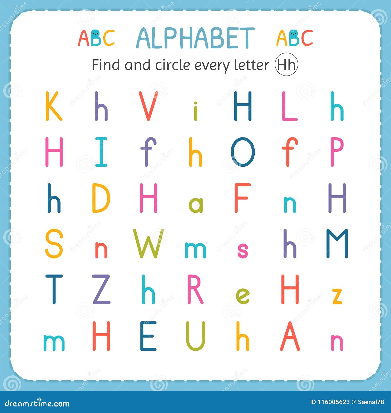 Find and Circle Every Letter H. Worksheet for Kindergarten and ... Find and Circle Every Letter H. Worksheet for Kindergarten and ...