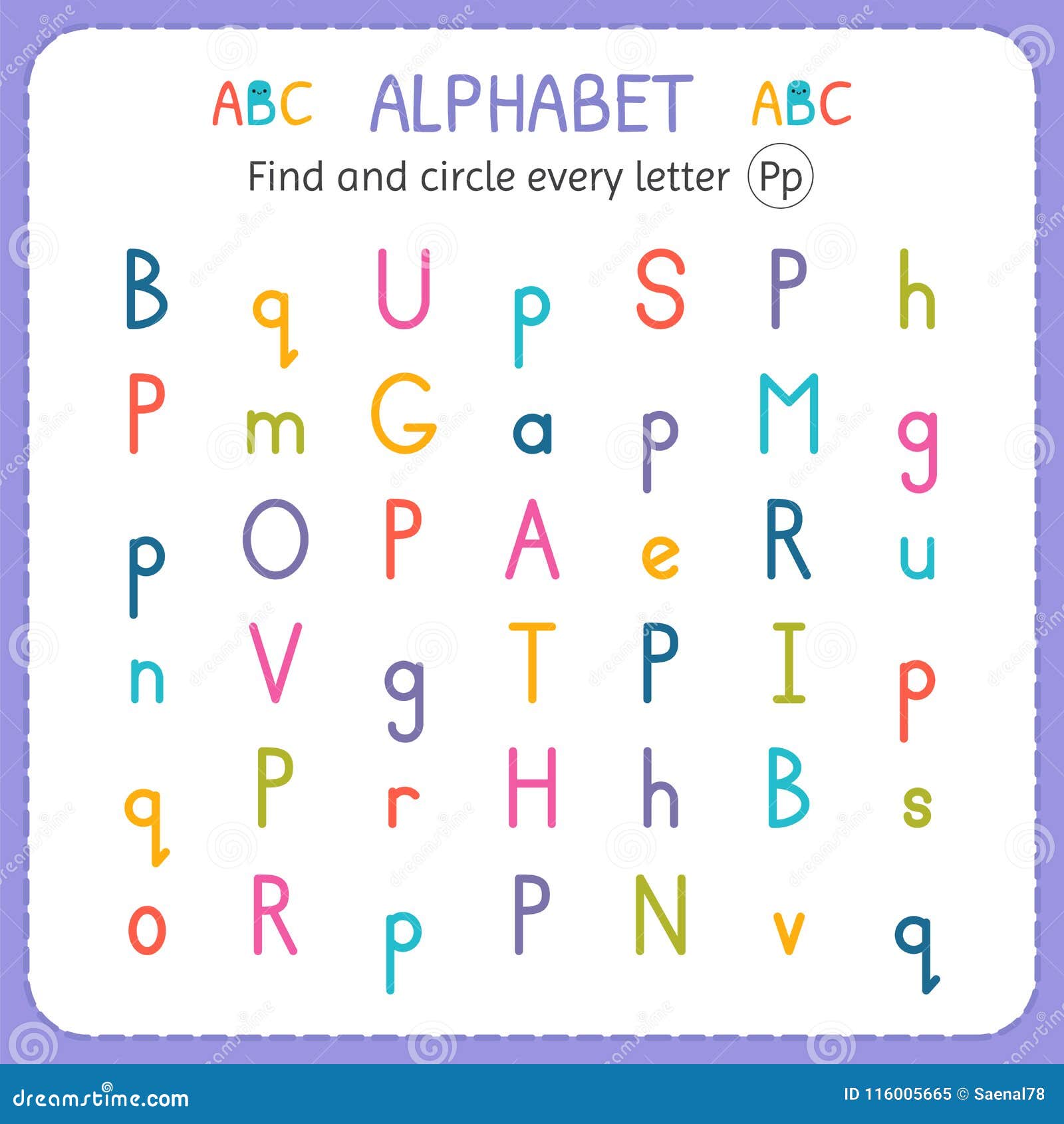 Find and Circle Every Letter P. Worksheet for Kindergarten and ... Find and Circle Every Letter P. Worksheet for Kindergarten and ...