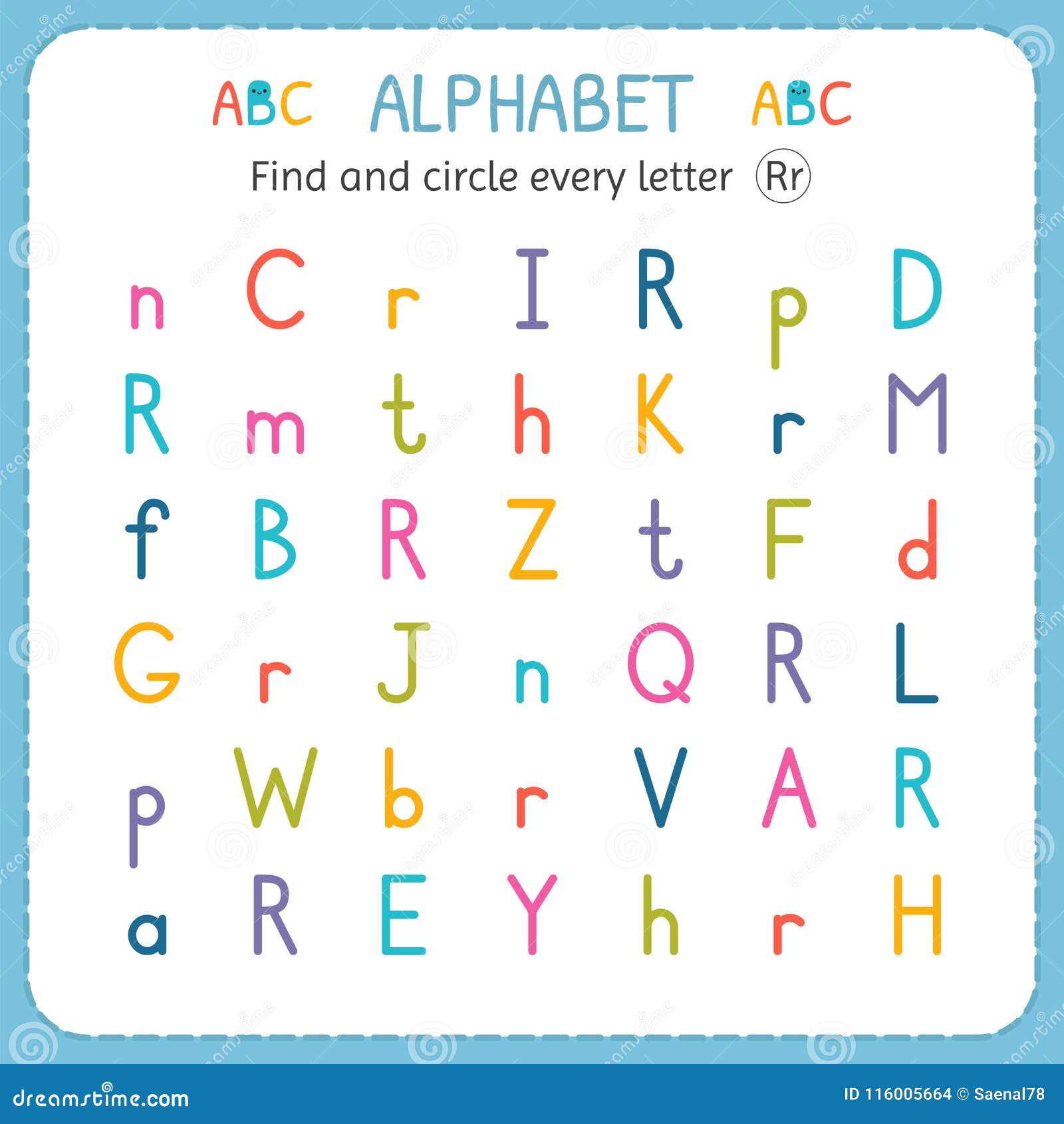 Find and Circle Every Letter R. Worksheet for Kindergarten and ... Find and Circle Every Letter R. Worksheet for Kindergarten and ...