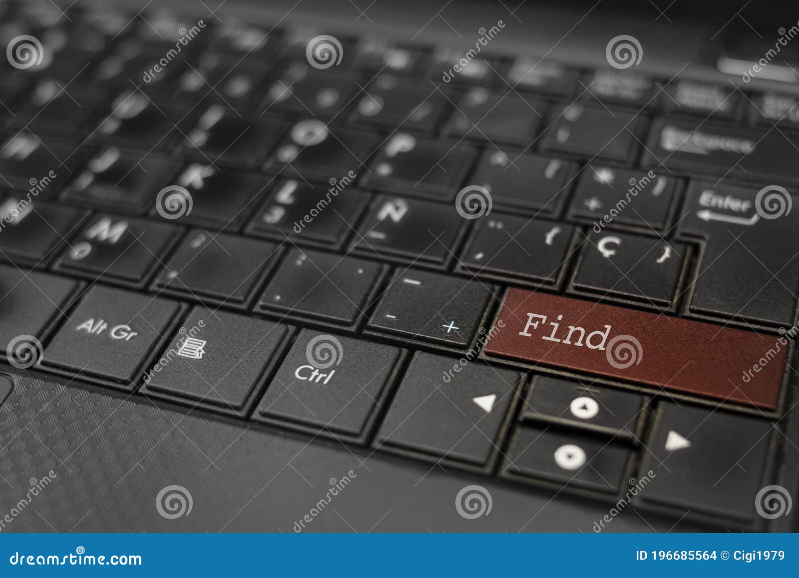 Find Concept. Find Key Embedded in a Computer Keyboard Stock Photo ...