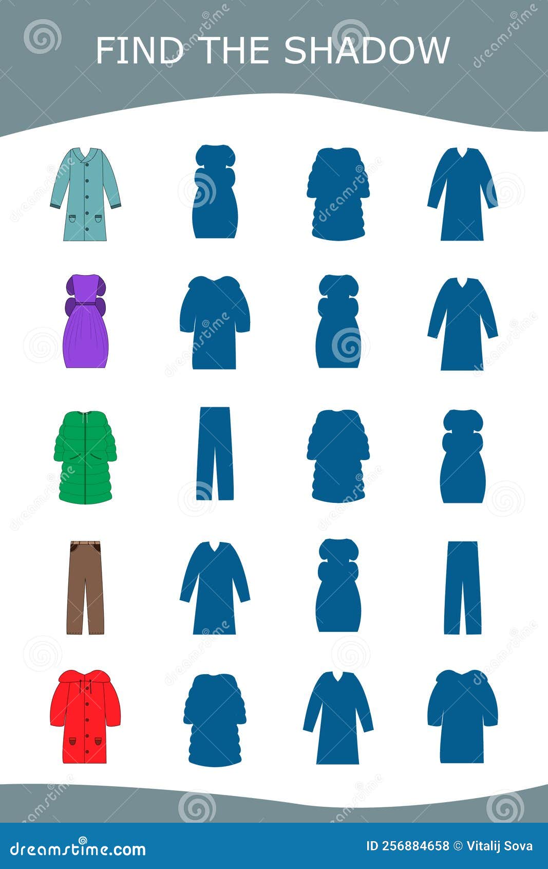 . Preschool worksheet stock illustration. Illustration of game - 256884658