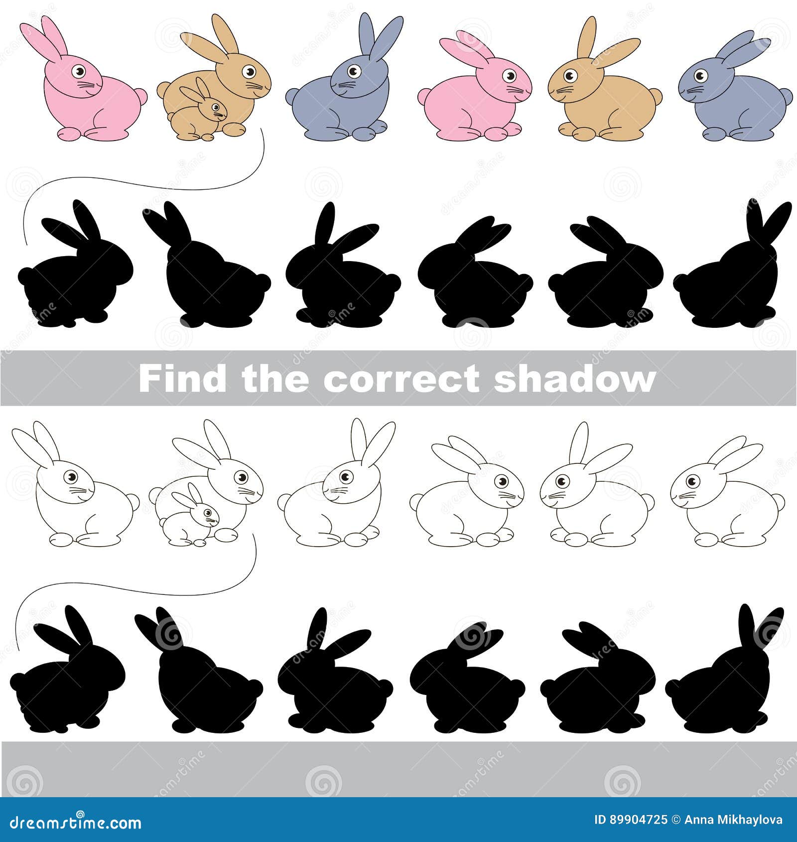 Find Correct Shadow for Each Object. Stock Vector - Illustration of ...