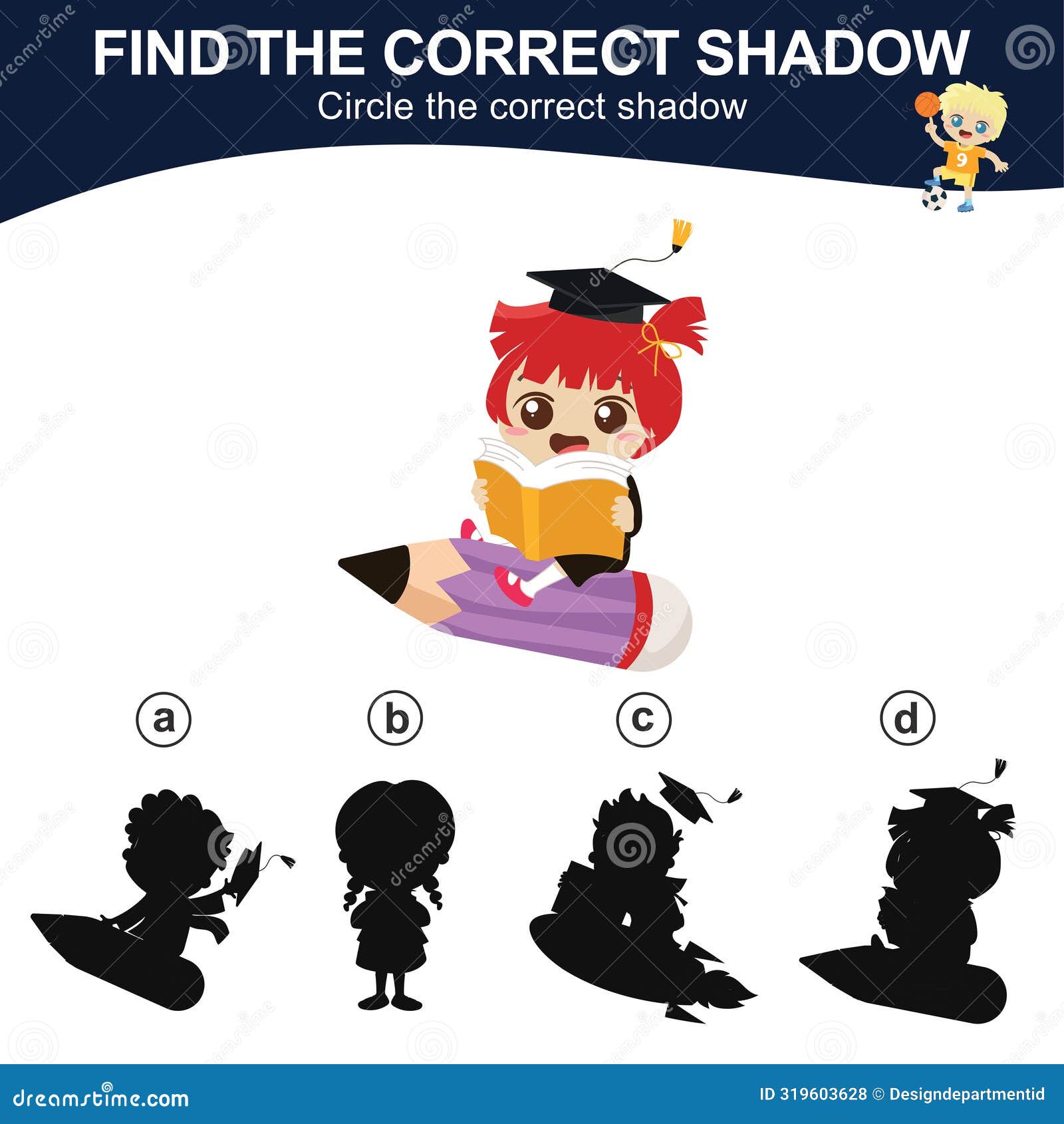 Find the Correct Shadow. Match the Image with the Shadow. Worksheet for ...