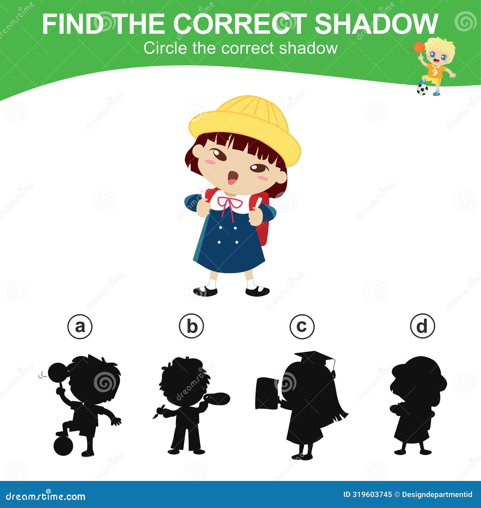 Find the Correct Shadow. Match the Image with the Shadow. Worksheet for ...