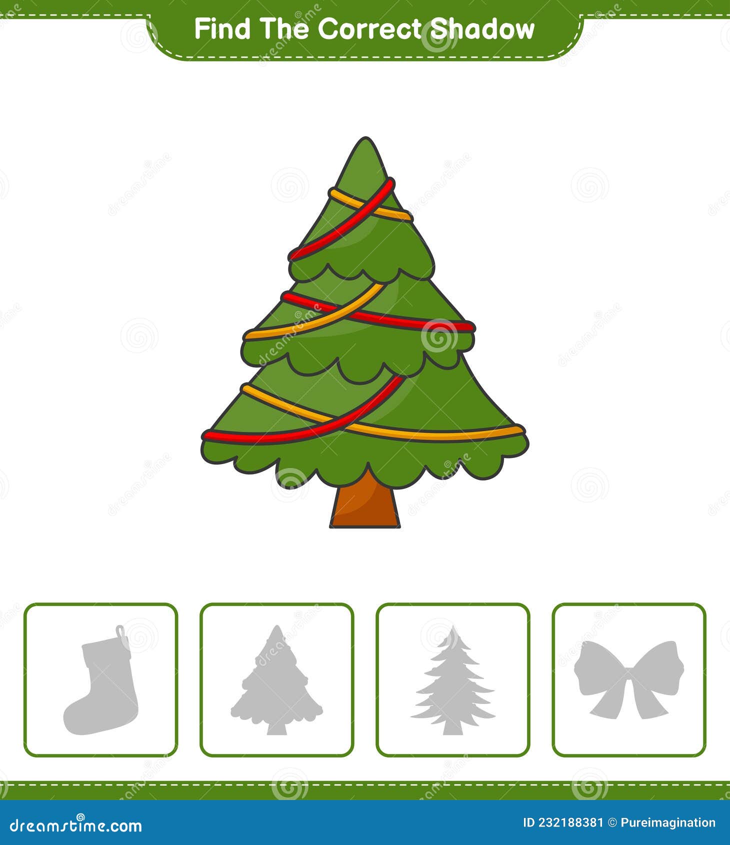 Find the Correct Shadow. Find and Match the Correct Shadow of Christmas ...