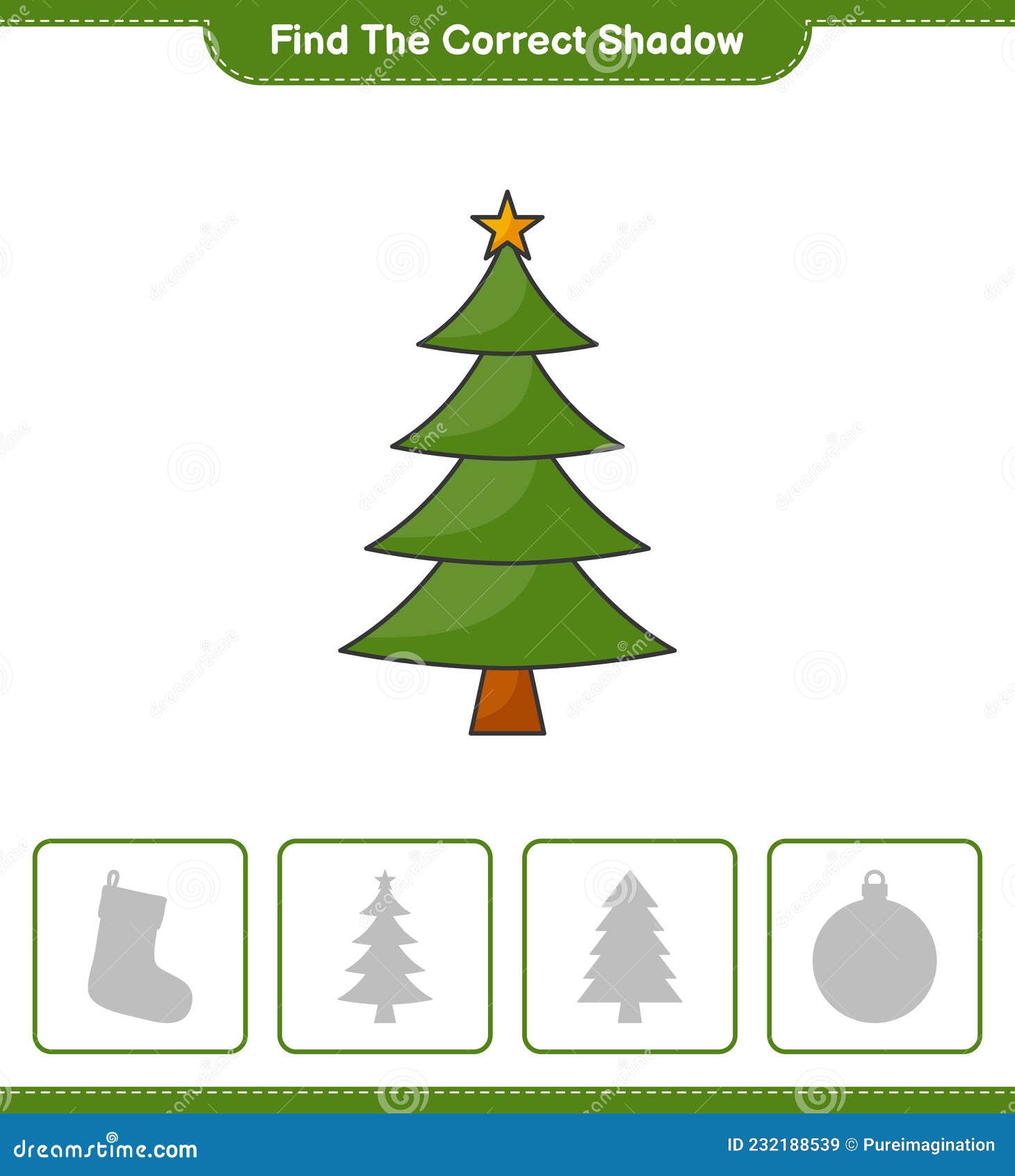Find the Correct Shadow. Find and Match the Correct Shadow of Christmas ...