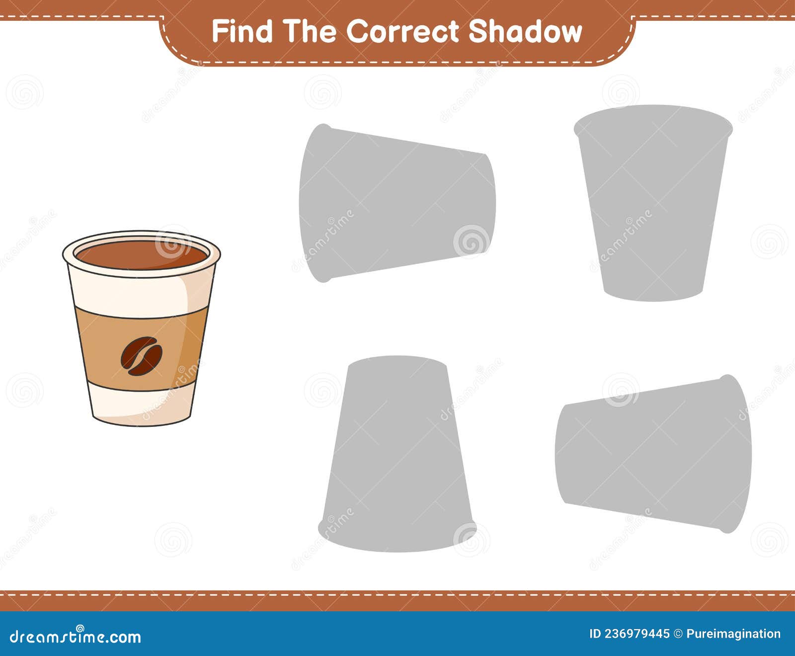 Find the Correct Shadow. Find and Match the Correct Shadow of Coffee ...