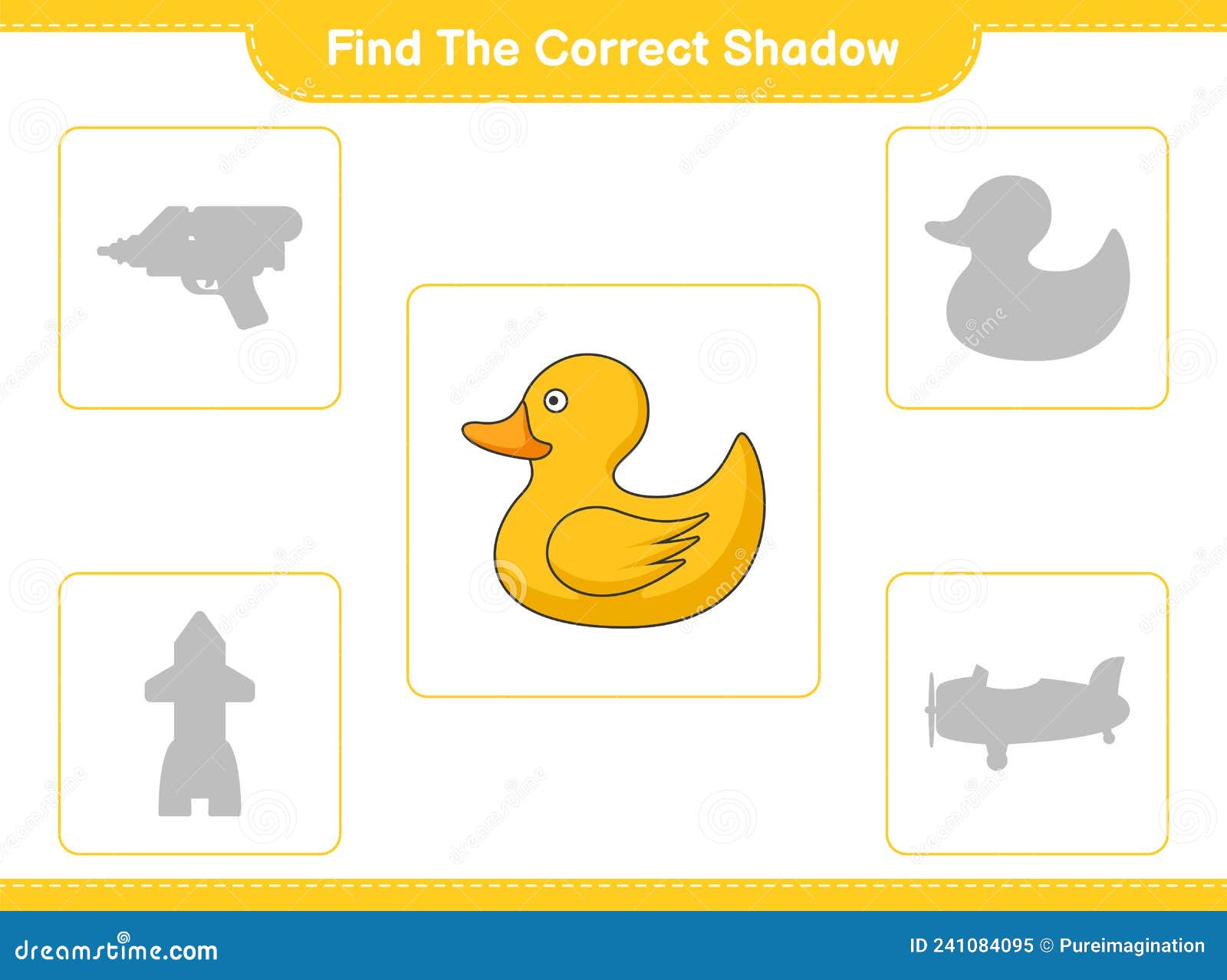 Find the Correct Shadow. Find and Match the Correct Shadow of Rubber ...