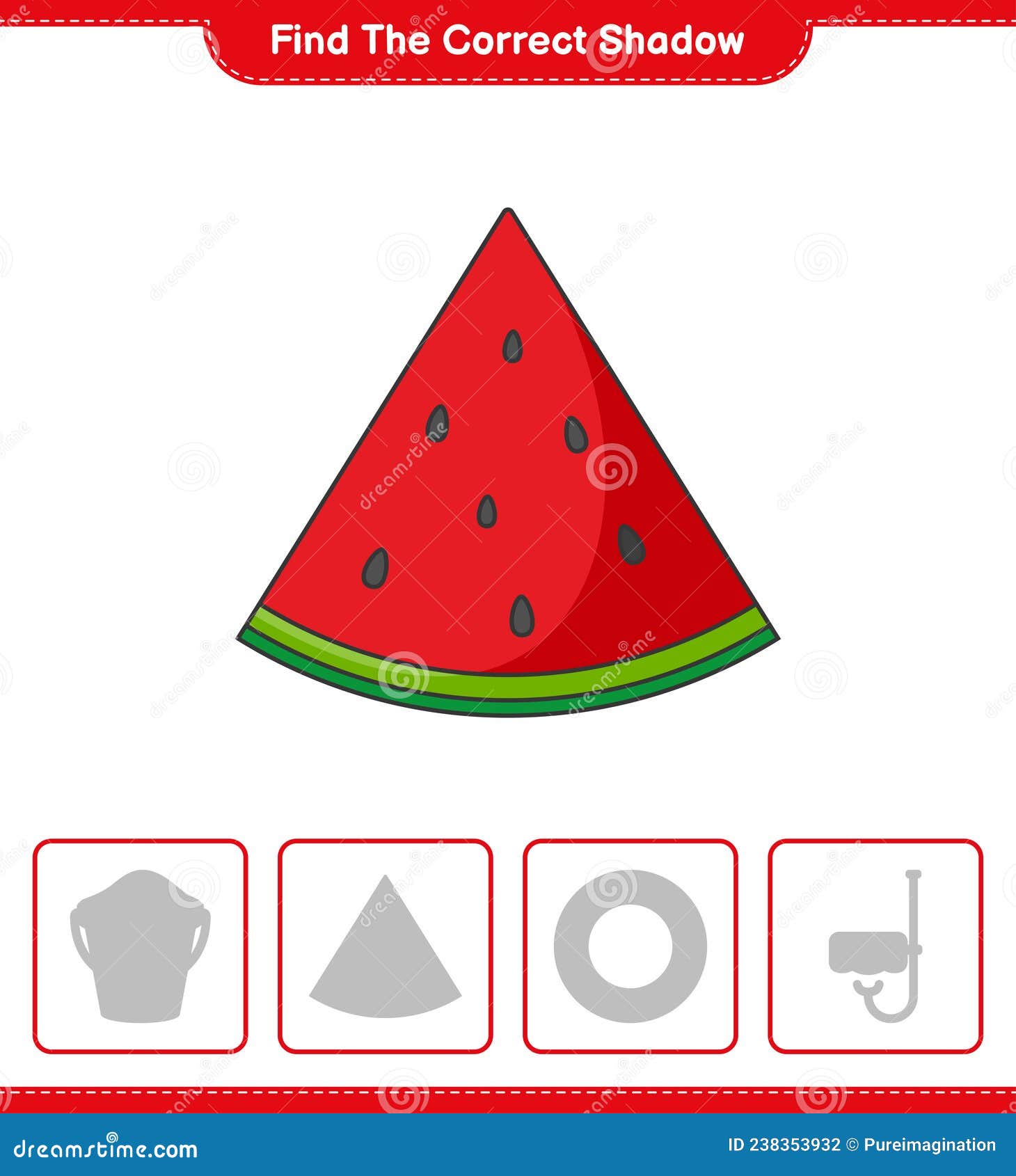 Find the Correct Shadow. Find and Match the Correct Shadow of ...