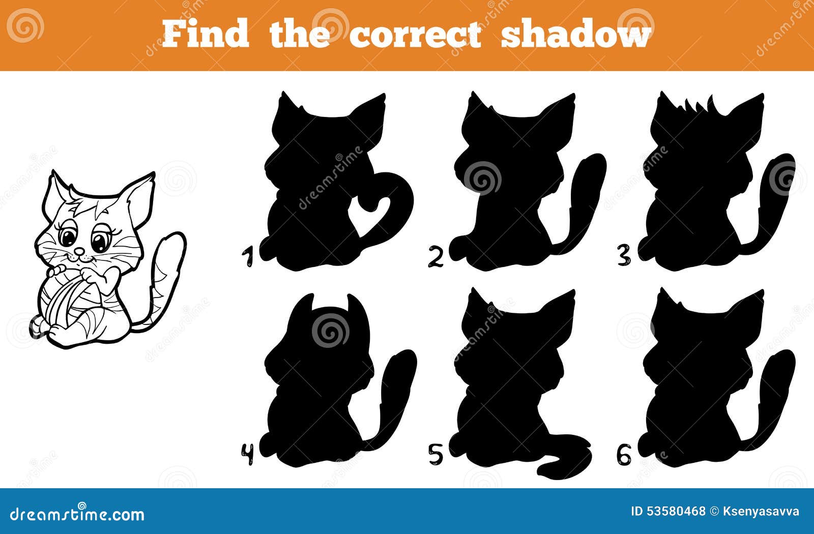 Find the correct shadow stock vector. Illustration of education - 53580468