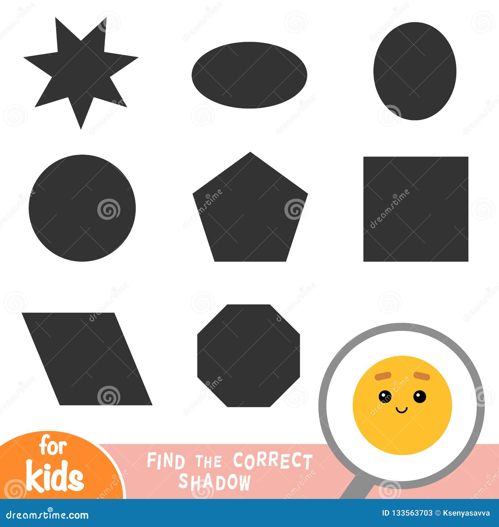 Circle Differences Educational Game For Preschool Children Picture ...