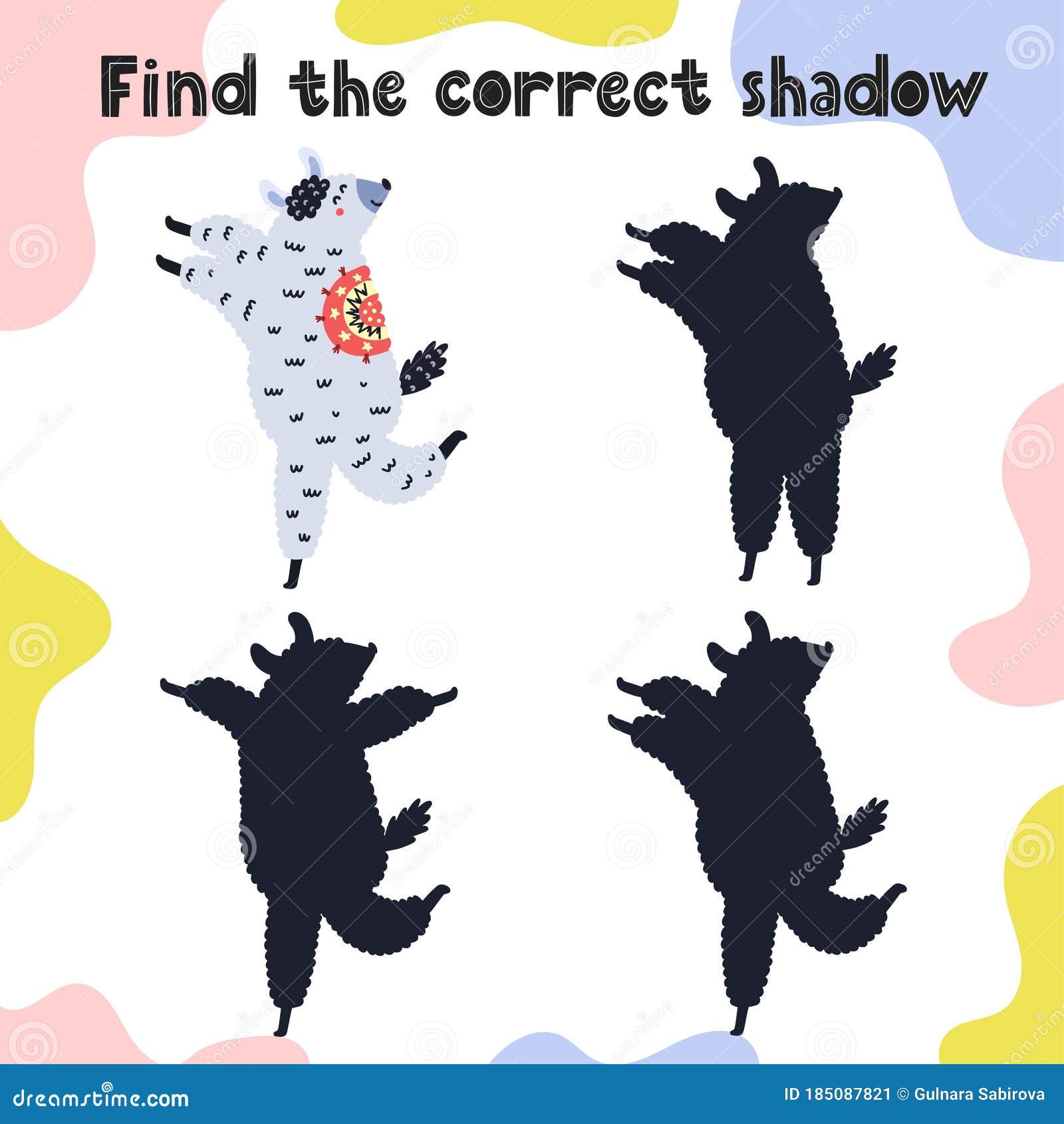 Shadow Game With Cartoon Weasel Animal Character | CartoonDealer.com ...