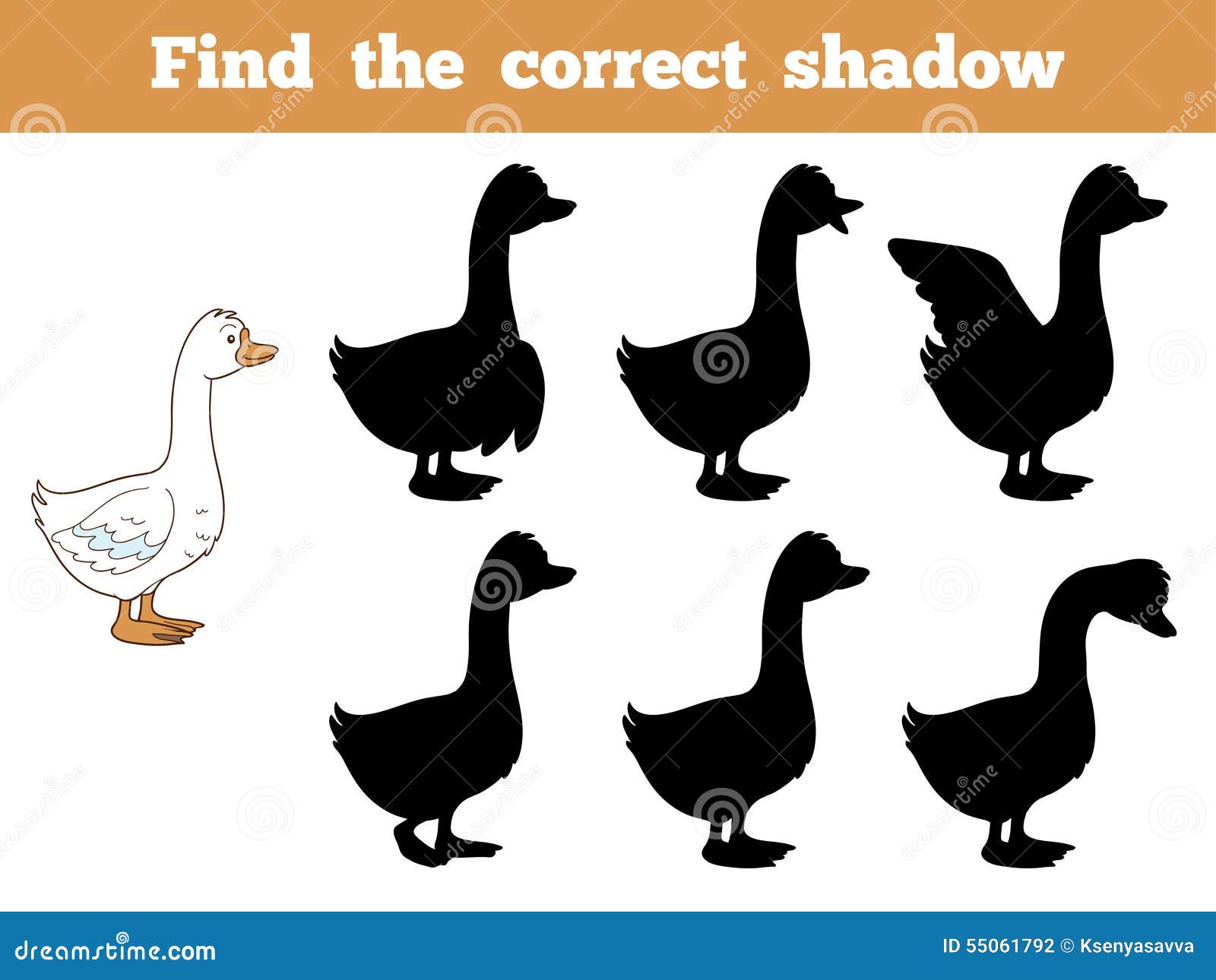 Find the Correct Shadow (goose) Stock Vector - Illustration of goose ...