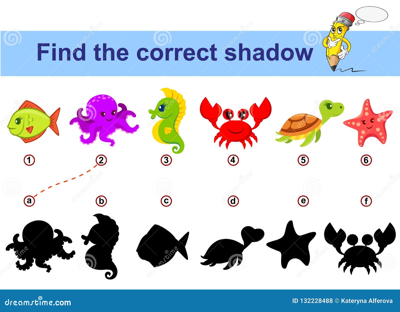 Find Correct Shadow. Kids Educational Game Stock Vector - Illustration ... Find Correct Shadow. Kids Educational Game Stock Vector - Illustration ...