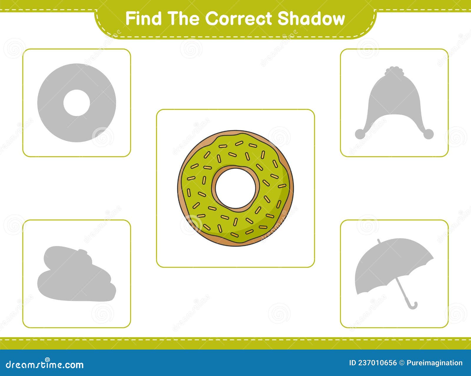 Find the Correct Shadow. Find and Match the Correct Shadow of Donut ...