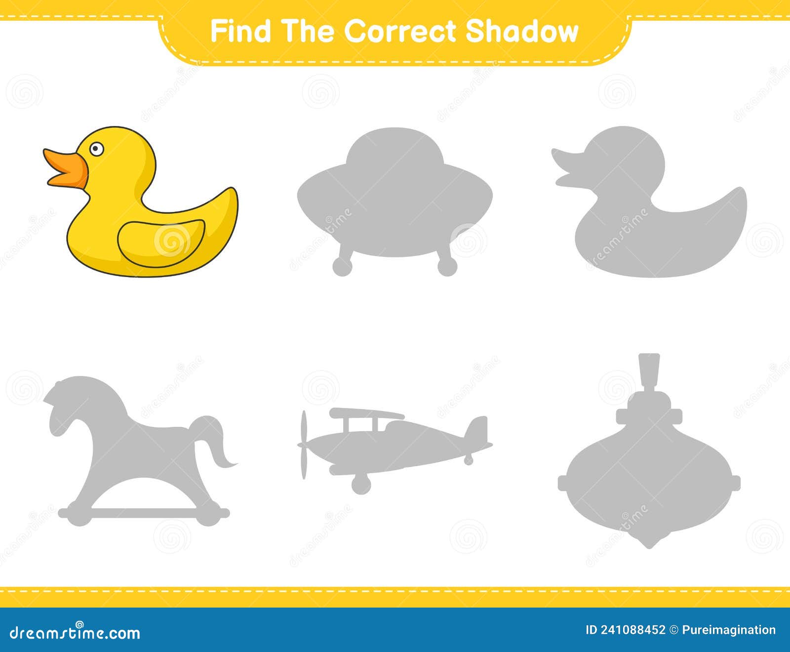 Find the Correct Shadow. Find and Match the Correct Shadow of Rubber ...