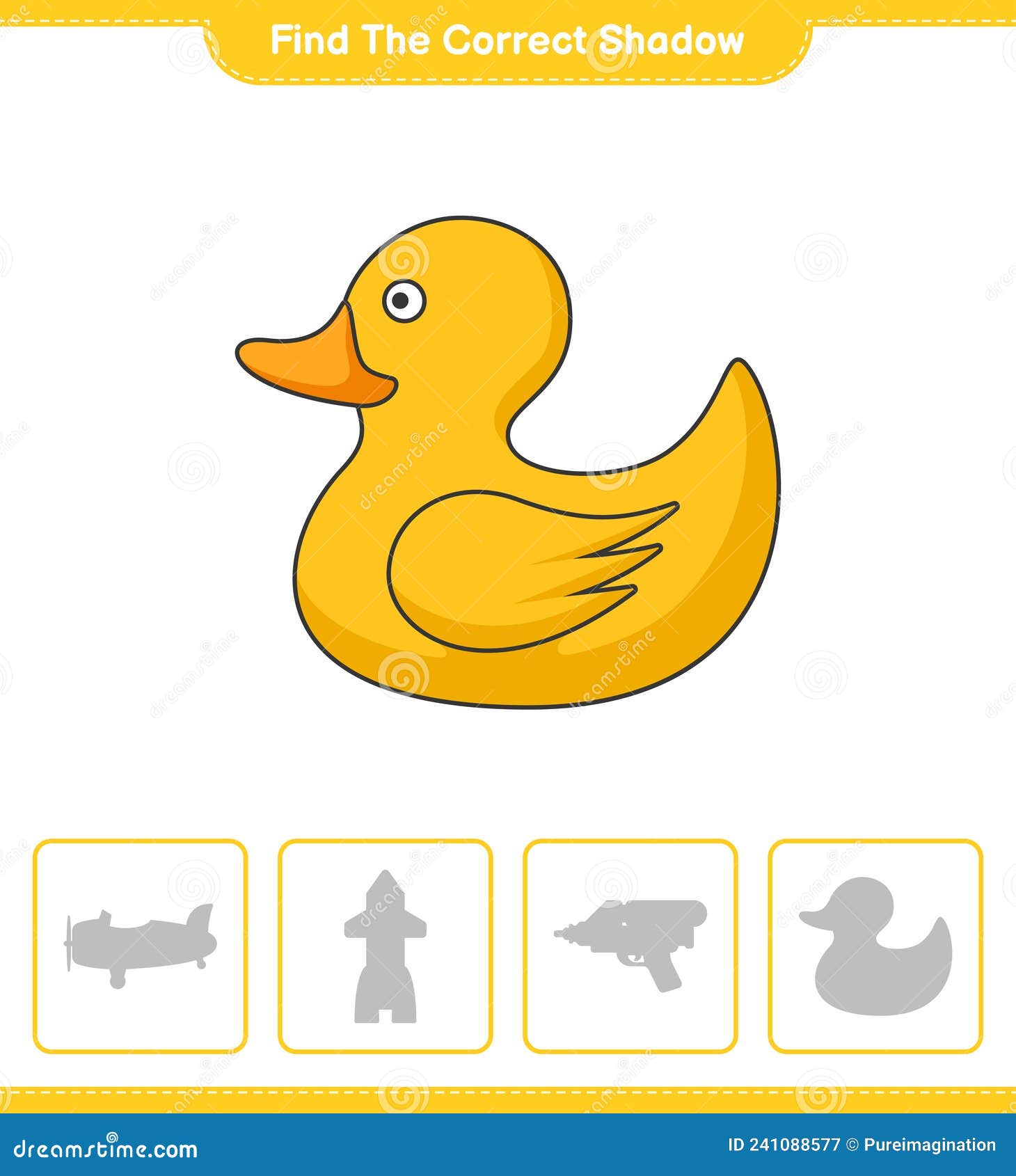 Find the Correct Shadow. Find and Match the Correct Shadow of Rubber ...