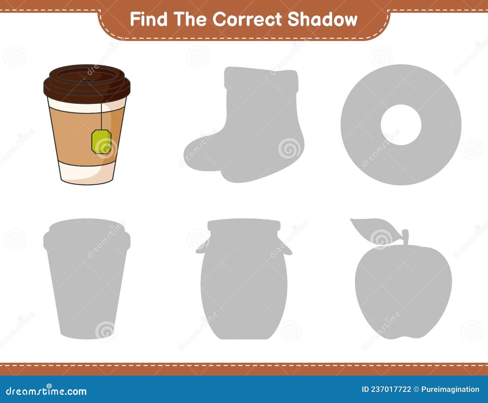 Find the Correct Shadow. Find and Match the Correct Shadow of Tea Cup ...