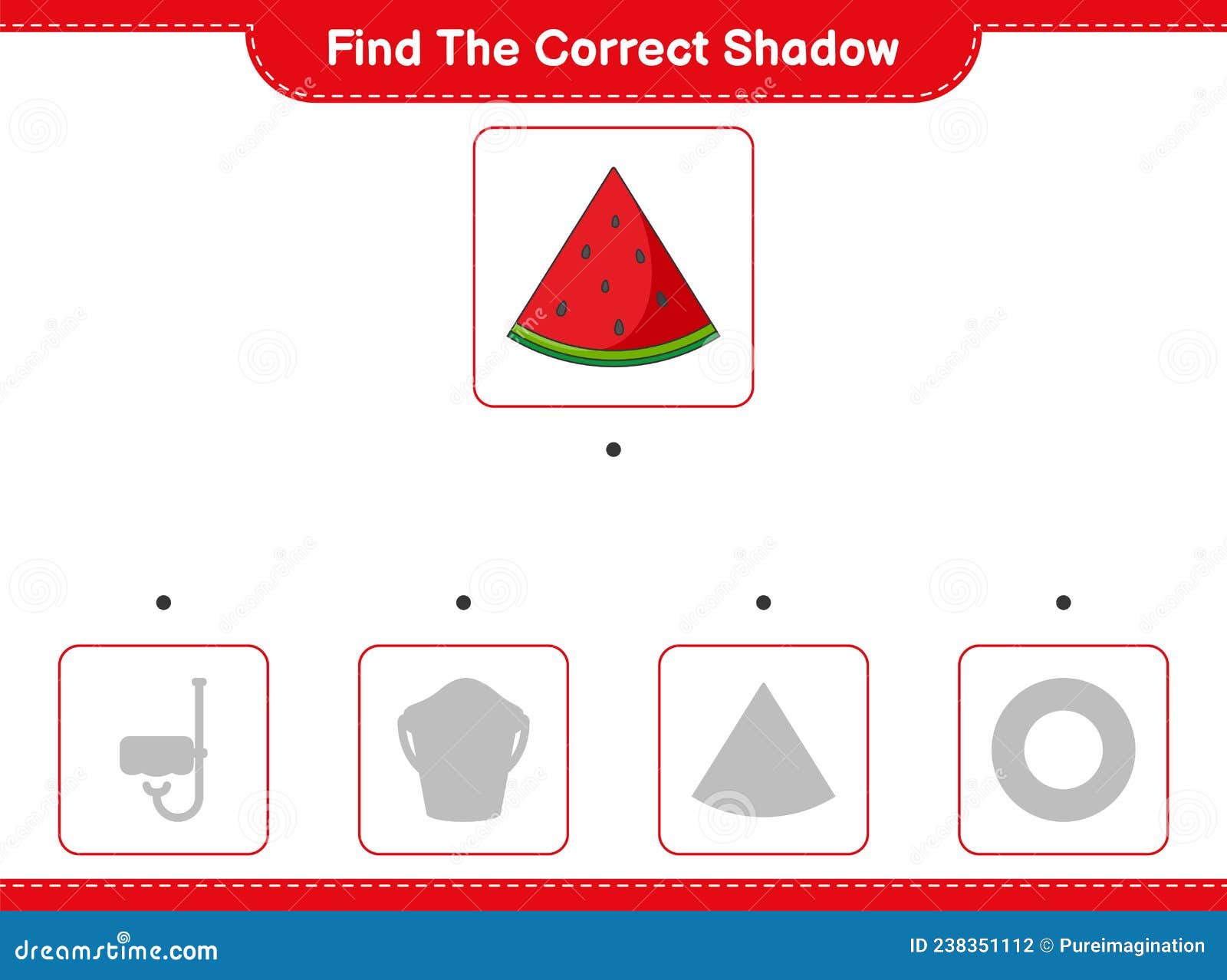 Find the Correct Shadow. Find and Match the Correct Shadow of ...