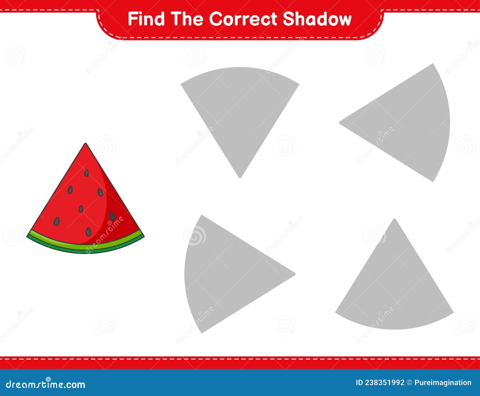 Find the Correct Shadow. Find and Match the Correct Shadow of ...