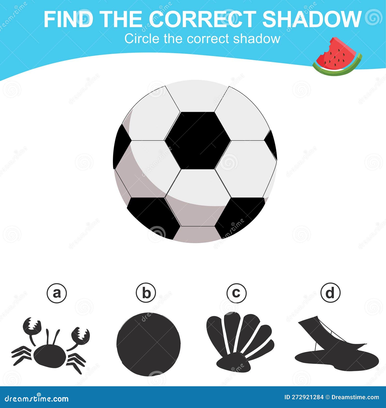 Matching Shadow Game Worksheet for Kids. Find the Correct Shadow of a ...