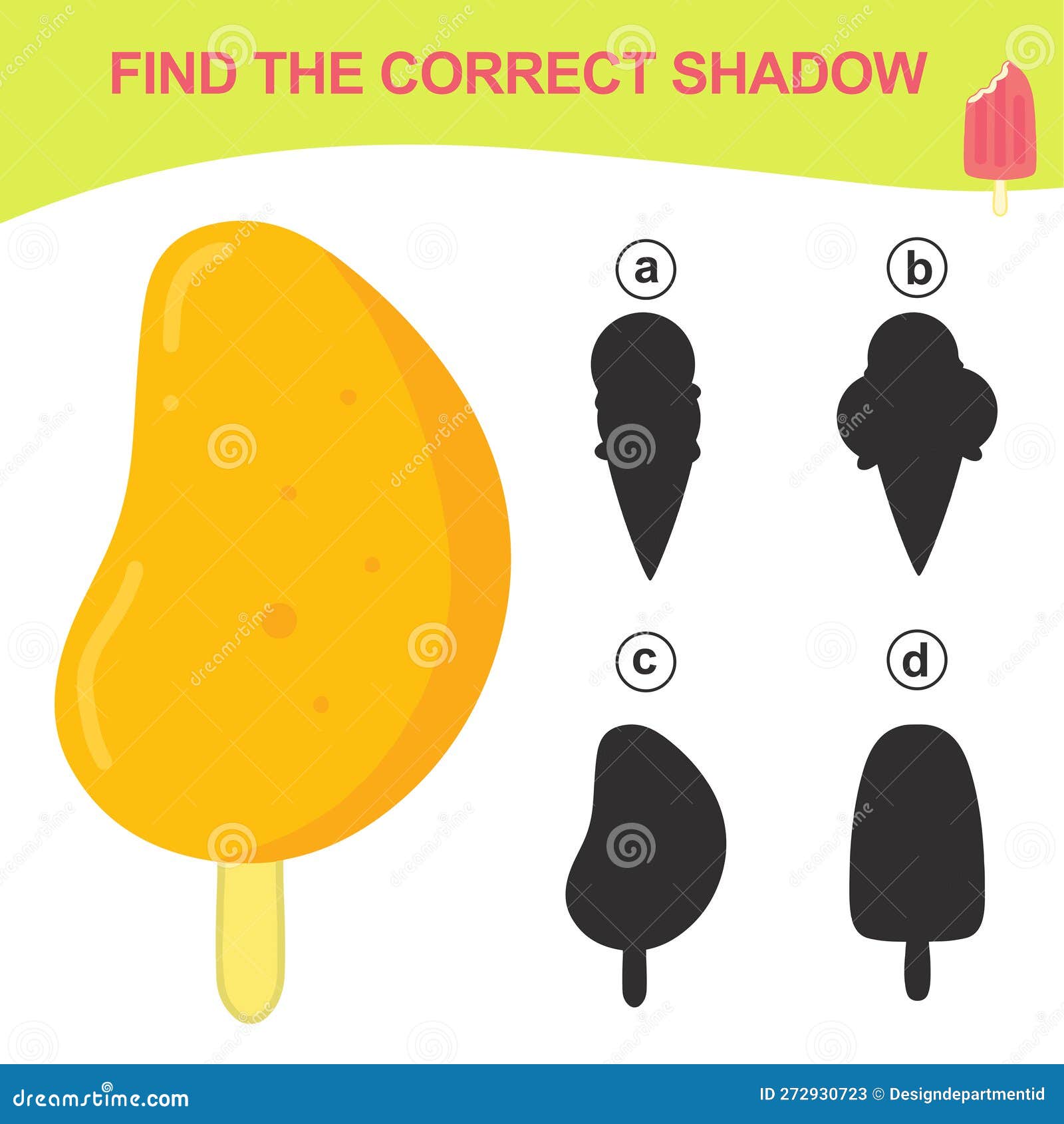Educational Game Worksheet for Children Find the Correct Shadow ...