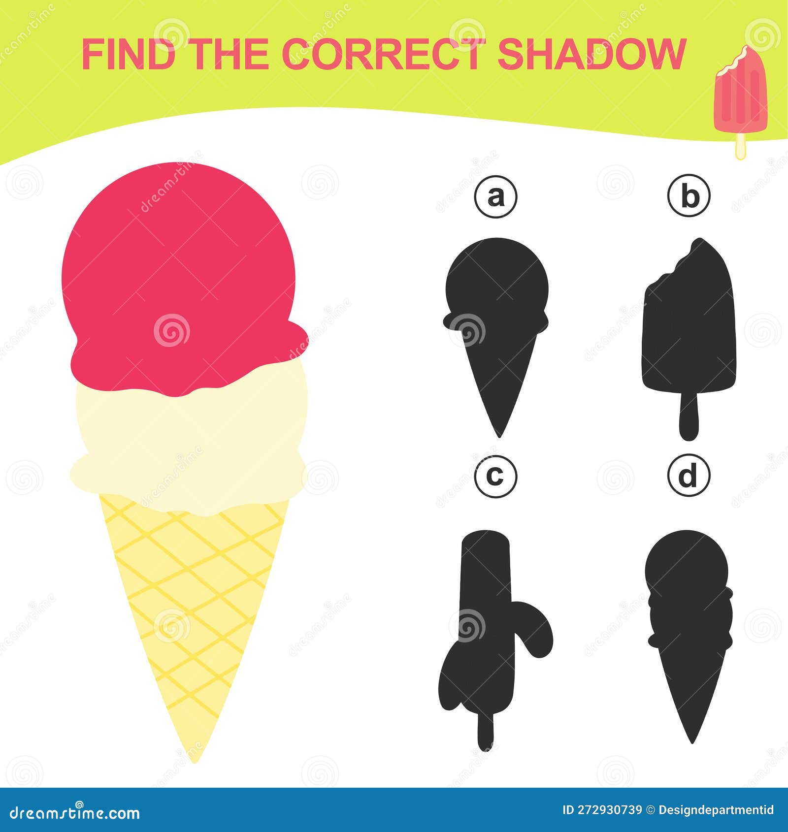 Educational Game Worksheet for Children Find the Correct Shadow ...