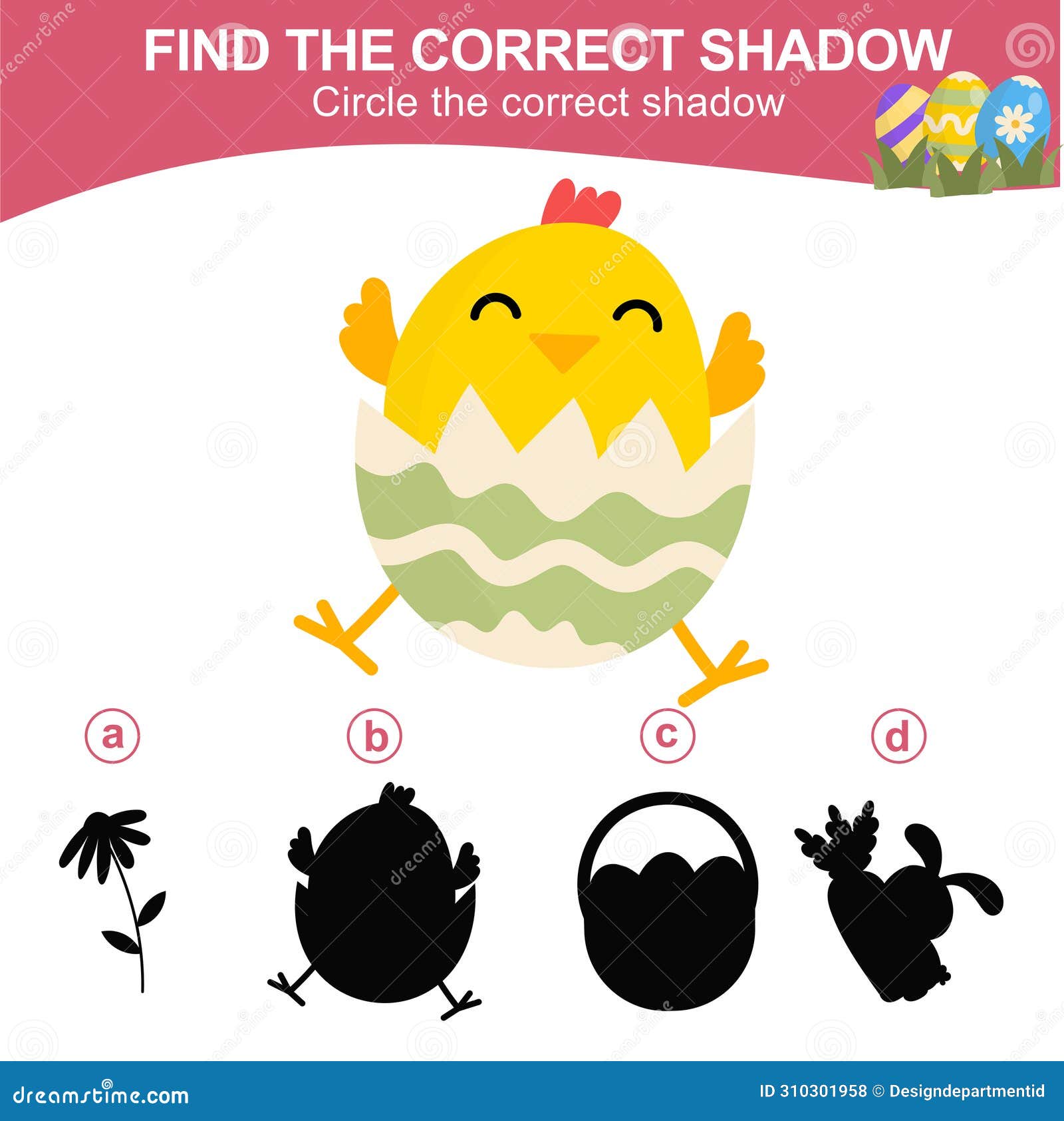 Find the Correct Shadow Worksheet Stock Vector - Illustration of ...