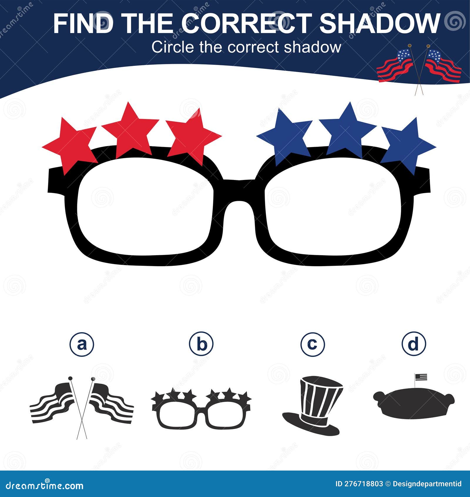 Find the Correct Shadow Worksheet Stock Vector - Illustration of ...