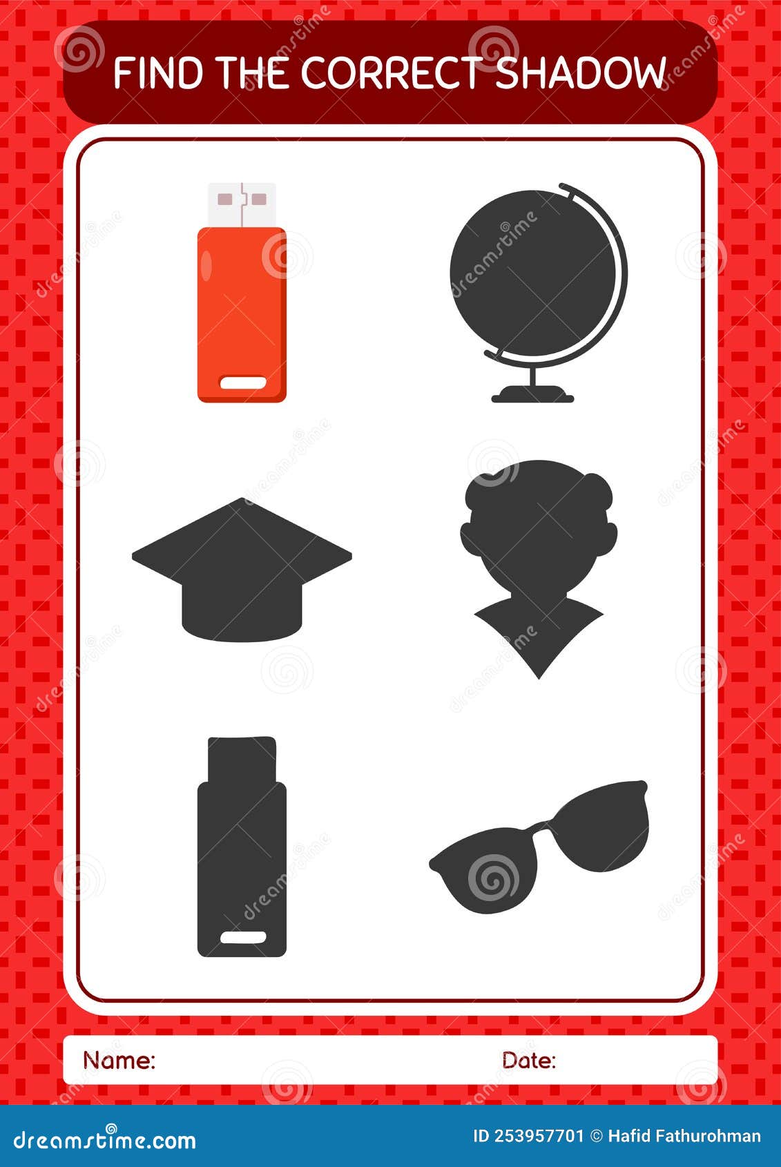 Find the Correct Shadows Game with Flashdisk. Worksheet for Preschool ...