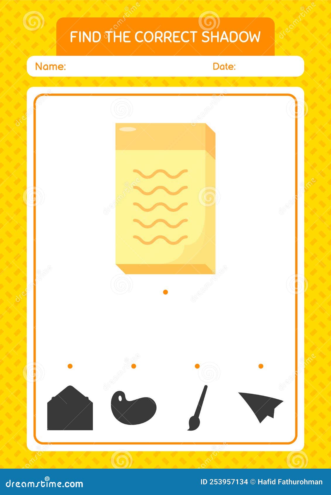 Find the Correct Shadows Game with Note. Worksheet for Preschool Kids ...