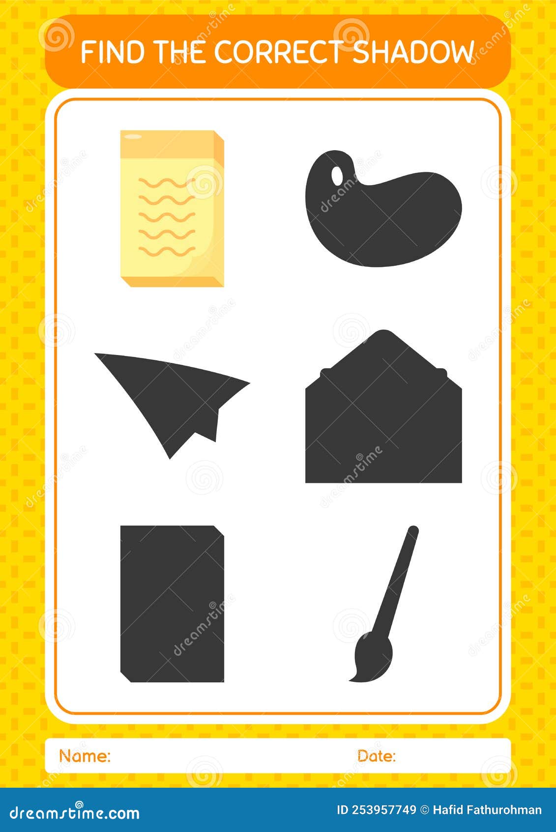 Find the Correct Shadows Game with Note. Worksheet for Preschool Kids ...