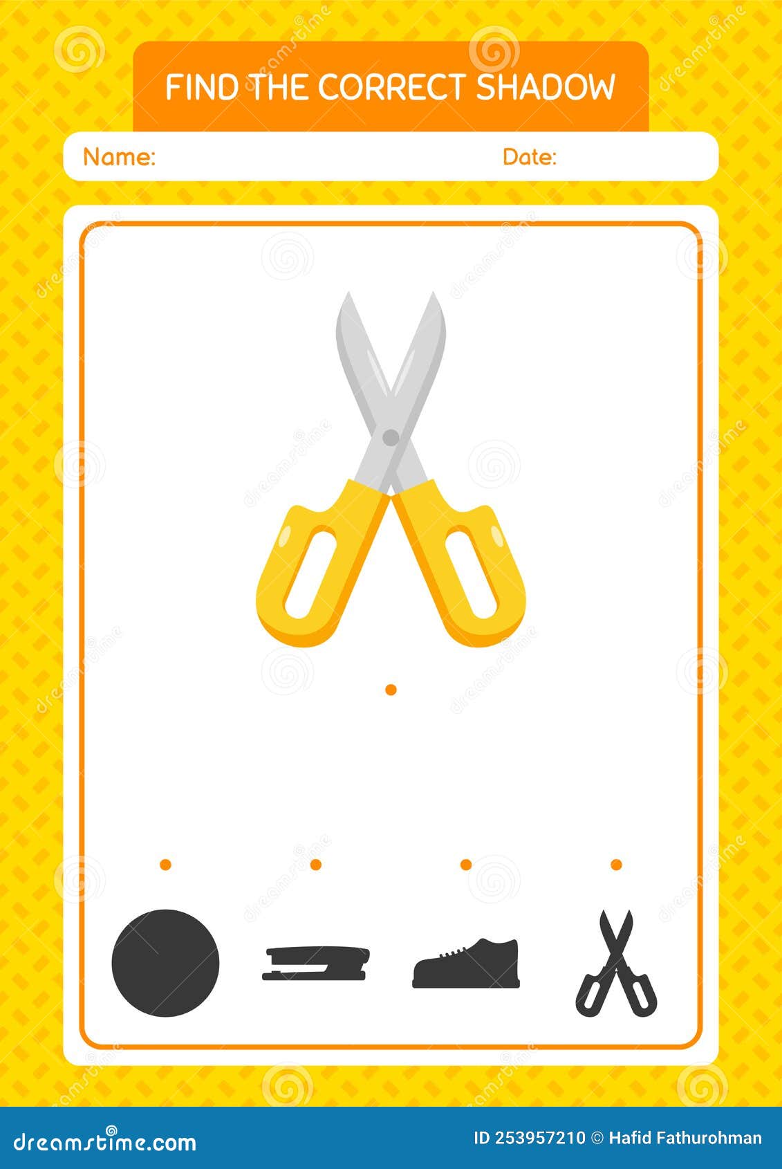 Find the Correct Shadows Game with Scissors. Worksheet for Preschool ...