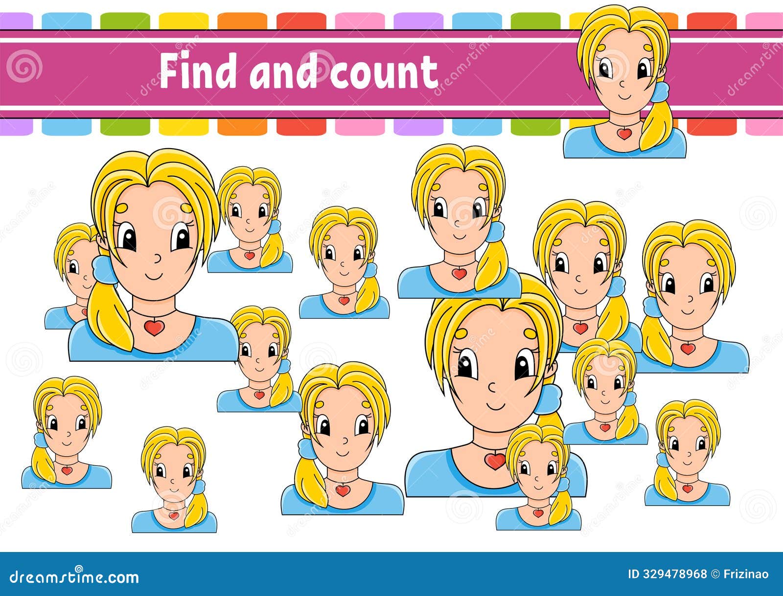 Find and Count. Education Developing Worksheet. Activity Page. Puzzle ...