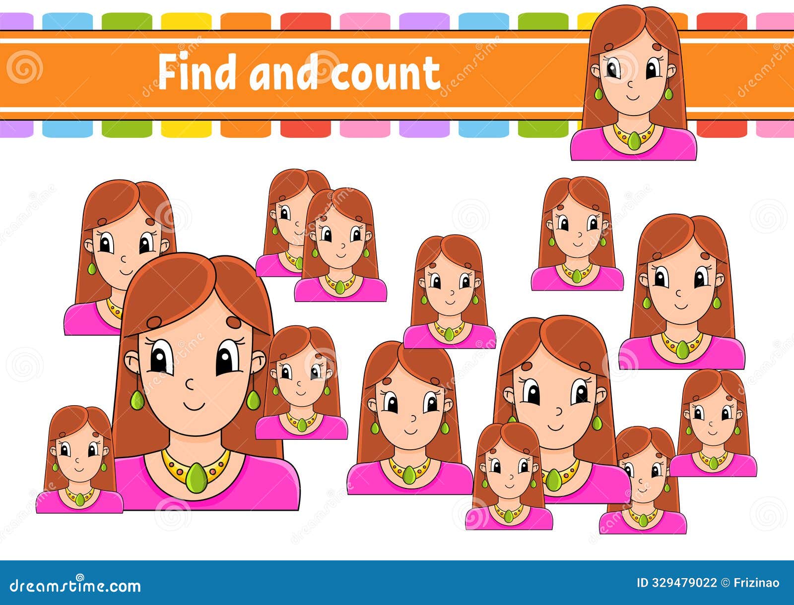 Find and Count. Education Developing Worksheet. Activity Page. Puzzle ...