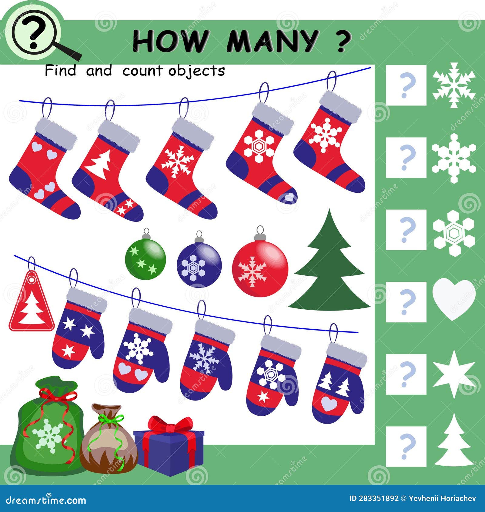 Find and Count Objects. Educational Mathematical Game for Children ...