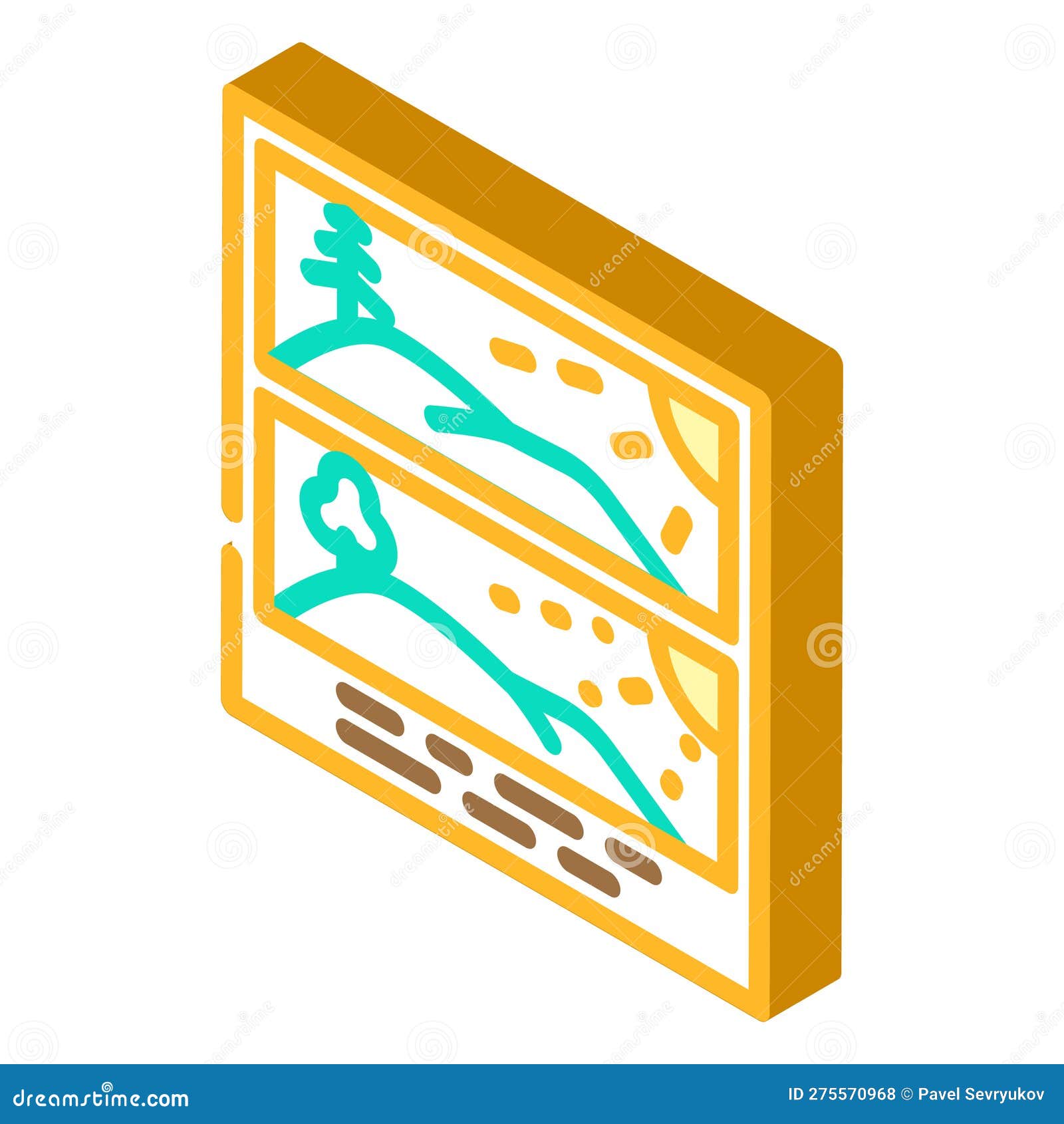 Find the Difference Isometric Icon Vector Illustration Stock ...