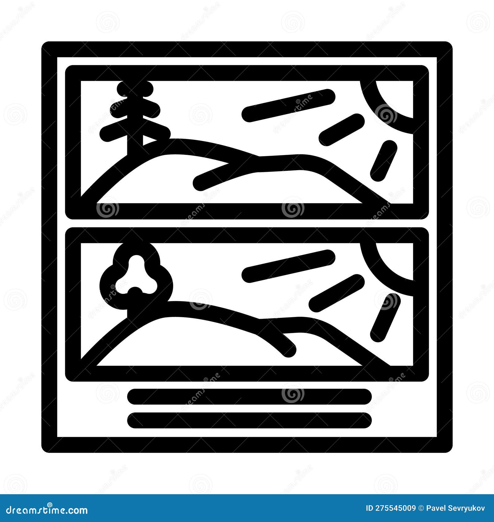 Find the Difference Line Icon Vector Illustration Stock Vector ...