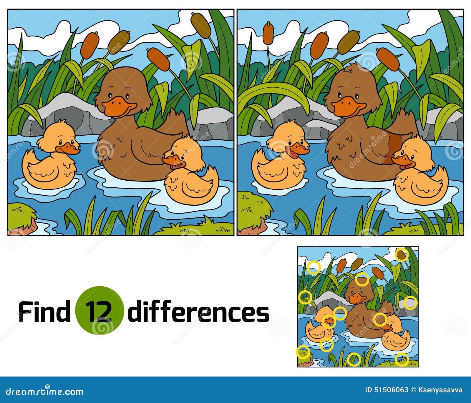 Find differences (duck) stock vector. Illustration of play - 51506063
