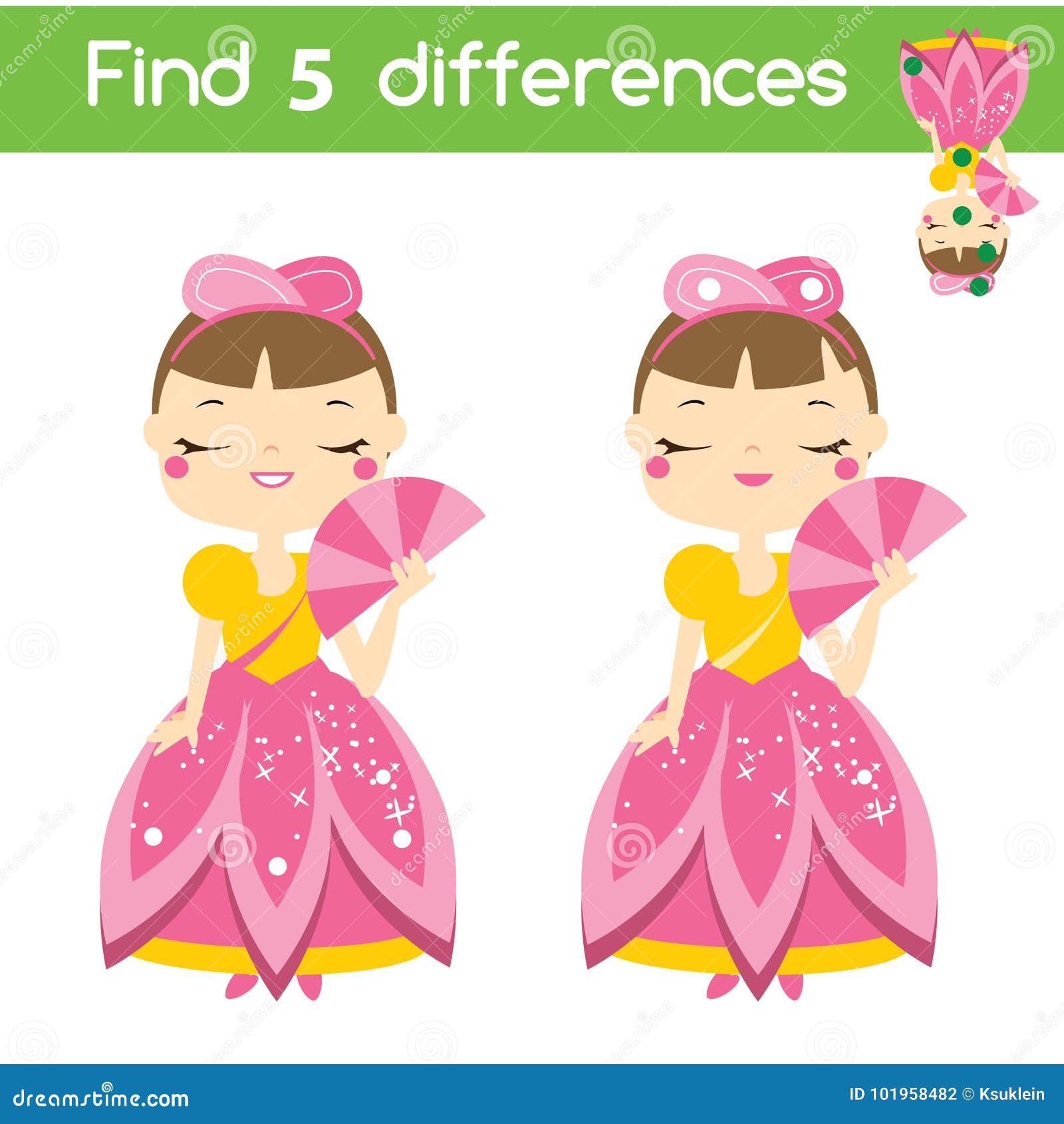 Find the Differences Educational Children Game. Kids Activity Sheet ...
