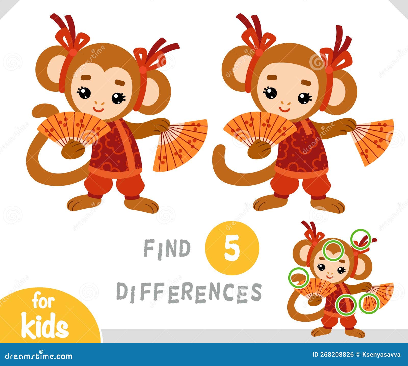 Find Differences Educational Game for Children, Chinese New Year ...