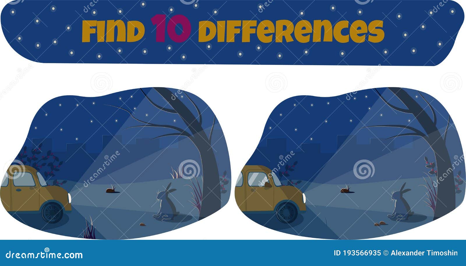 Find 10 Differences. Find the Differences. Educational Game for ...