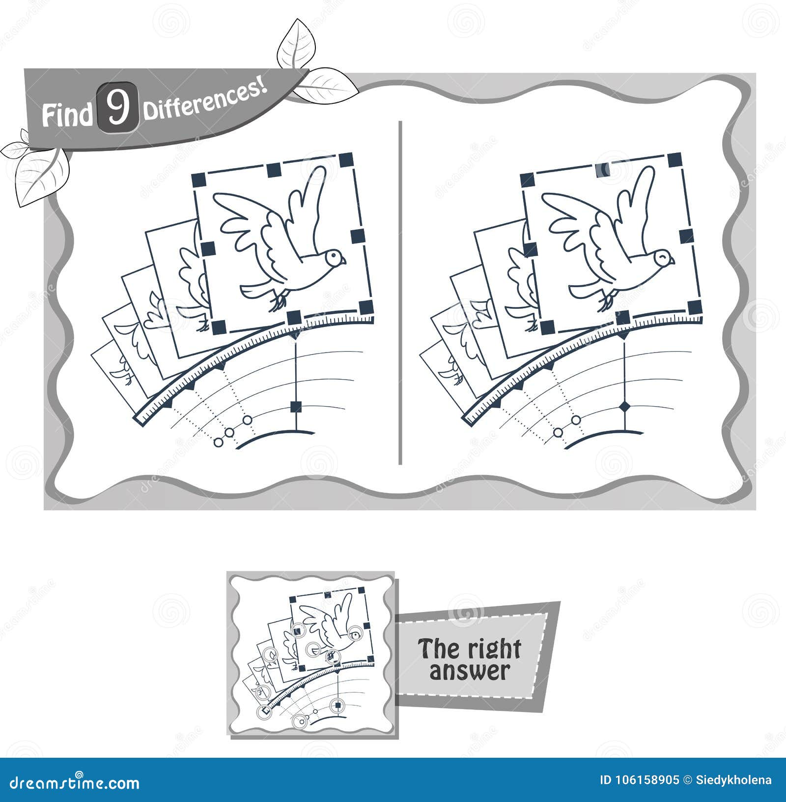 Find 9 Differences Game Animation Stock Illustration - Illustration of ...